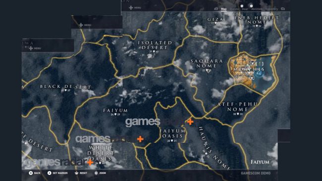 Primer vistazo al extenso mapa de Assassin’s Creed: Origins y a una de ...